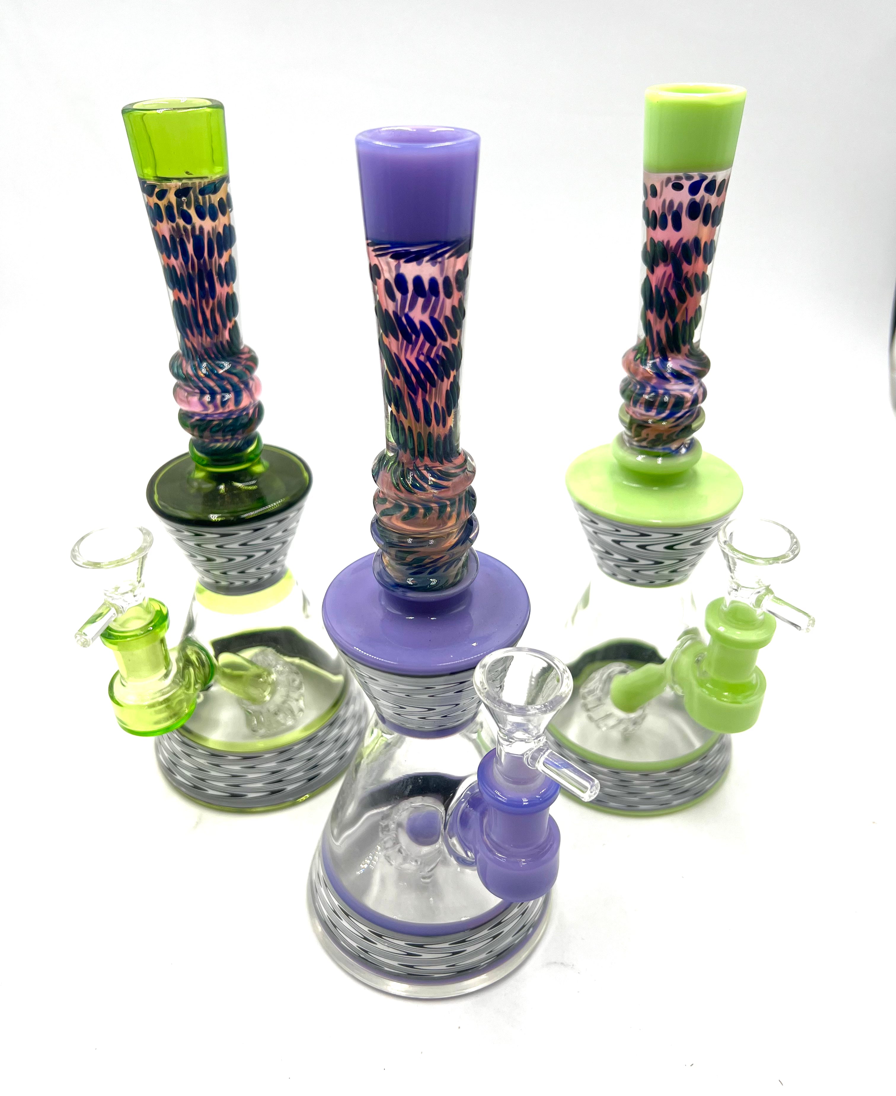 10" Polka Dot Tube Reverse Art Water Pipe– LA Trade Center